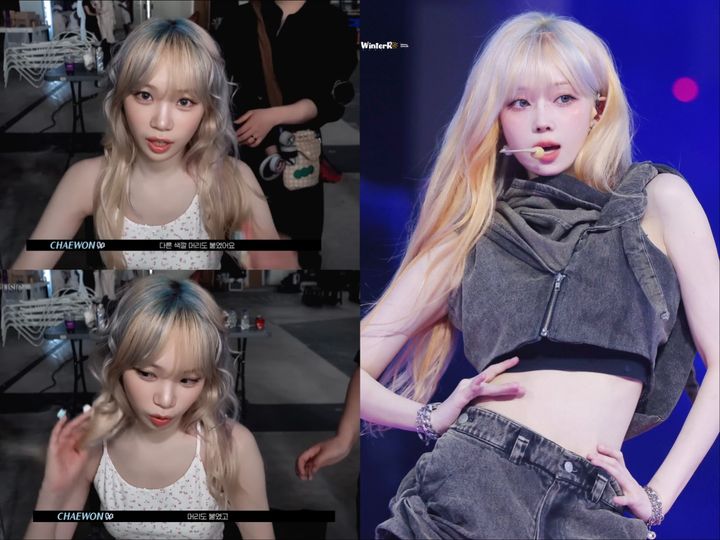 LE SSERAFIM’s Chaewon Copied aespa’s Winter Again? Even “Purple Shampoo ...